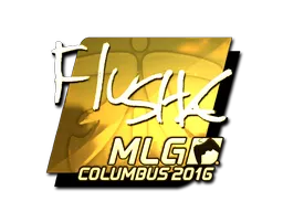 flusha (Gold) | MLG Columbus 2016 Sticker - CS2 Skins