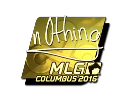n0thing (Gold) | MLG Columbus 2016 Sticker - CS2 Skins