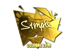 s1mple (Gold) | Cologne 2016 Sticker - CS2 Skins